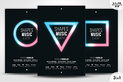 3in1 MINIMAL SHAPES Flyer Template, a Flyer Template by WG DESIGN