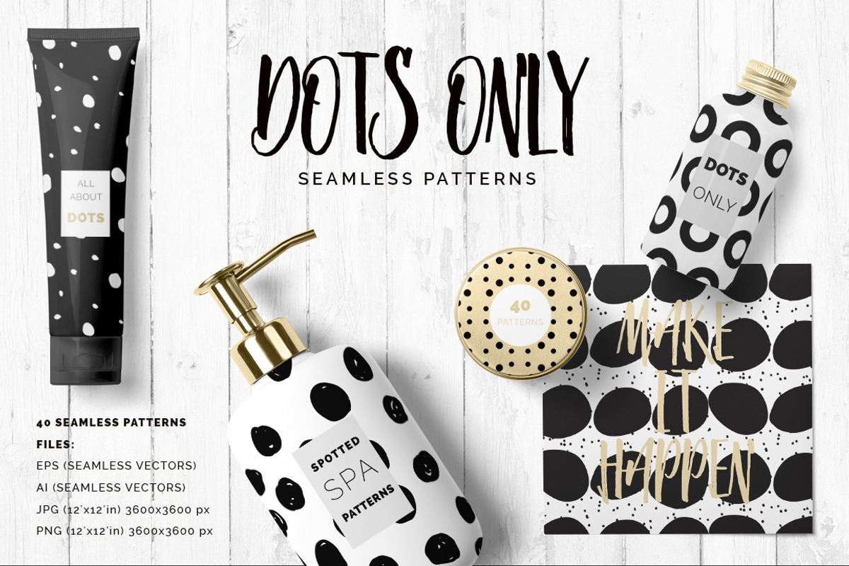 Dots & Spots Seamless Patterns, a Pattern Graphic by Youandigraphics