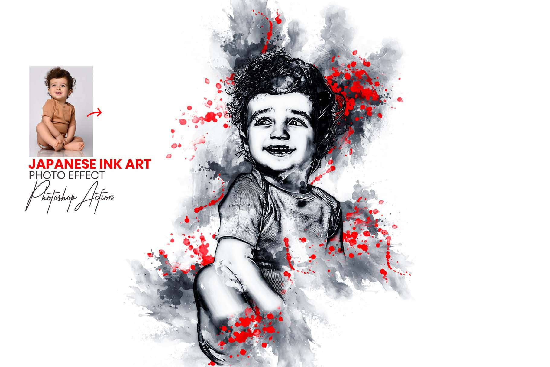 Japanese Ink Art Photoshop Action