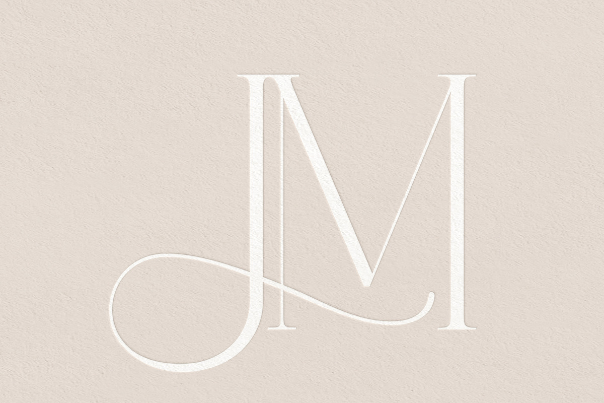 JM monogram logo, a Branding & Logo Template by LINKED LETTERS STUDIO