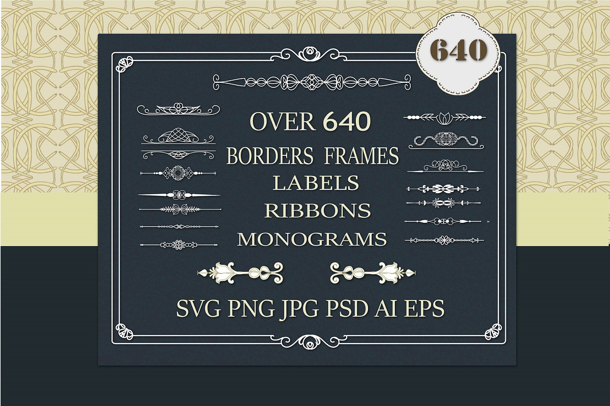 Vintage Ribbons, Borders, Frames. | Creative Market