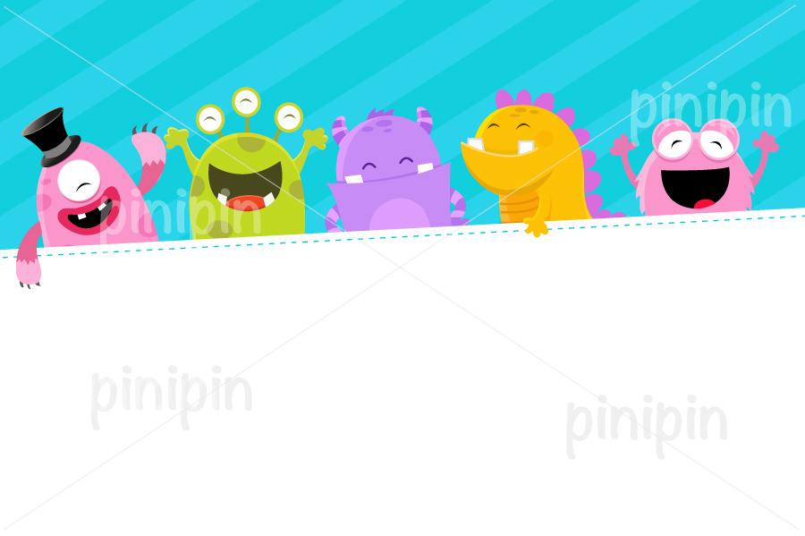 Monster Card Template, an Education Illustration by pinipin