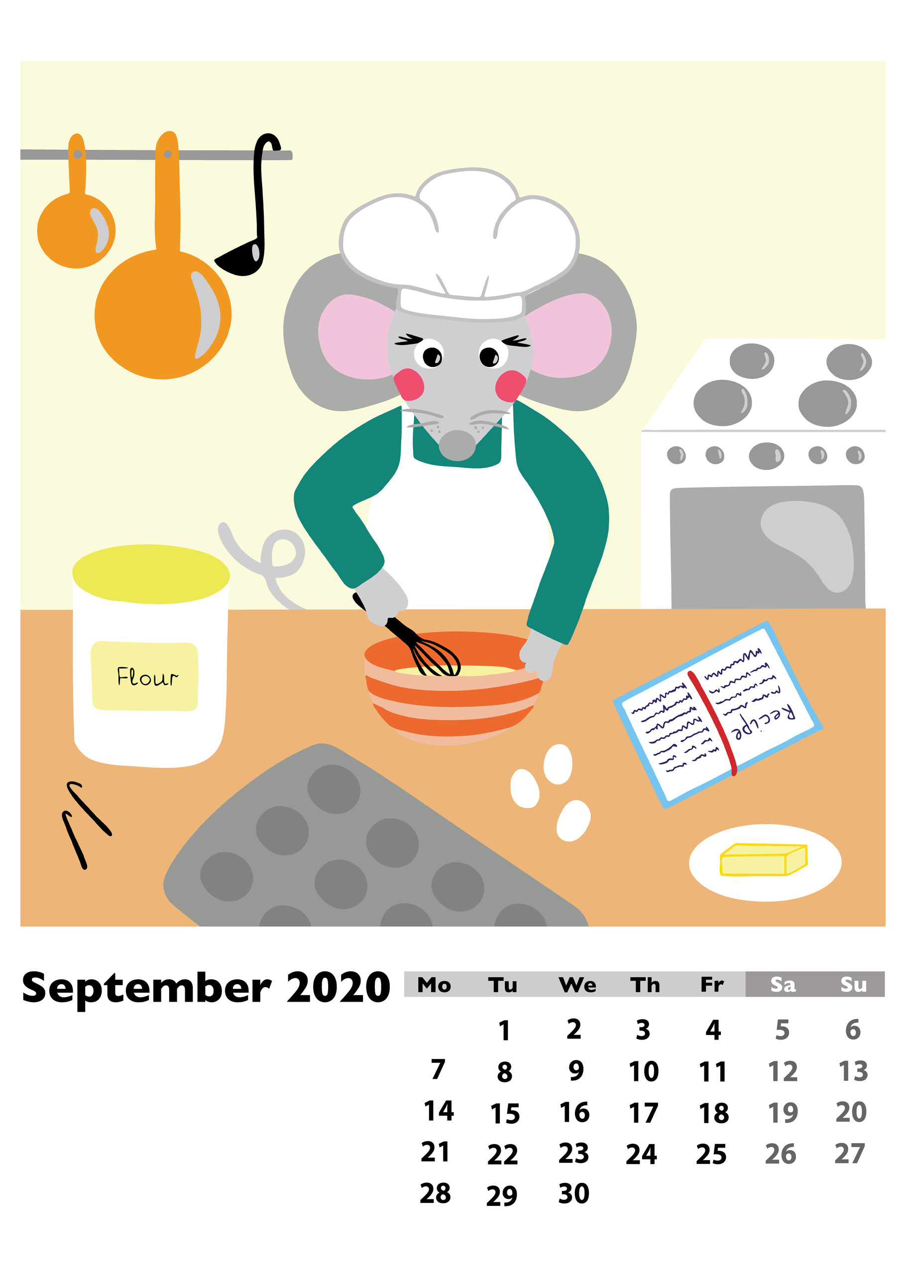 Children calendar 2020 for September | School & Education Stock Photos ...