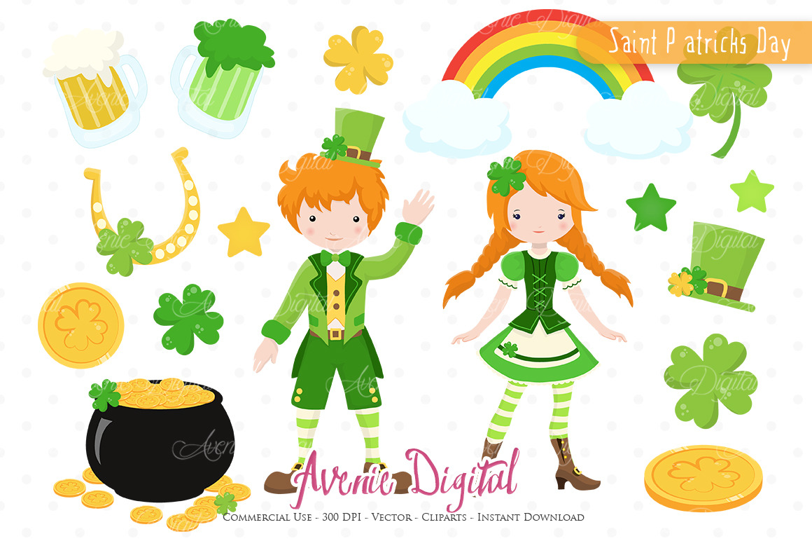 Saint Patricks Day Clipart - Vectors, an Illustration by Avenie Digital ...