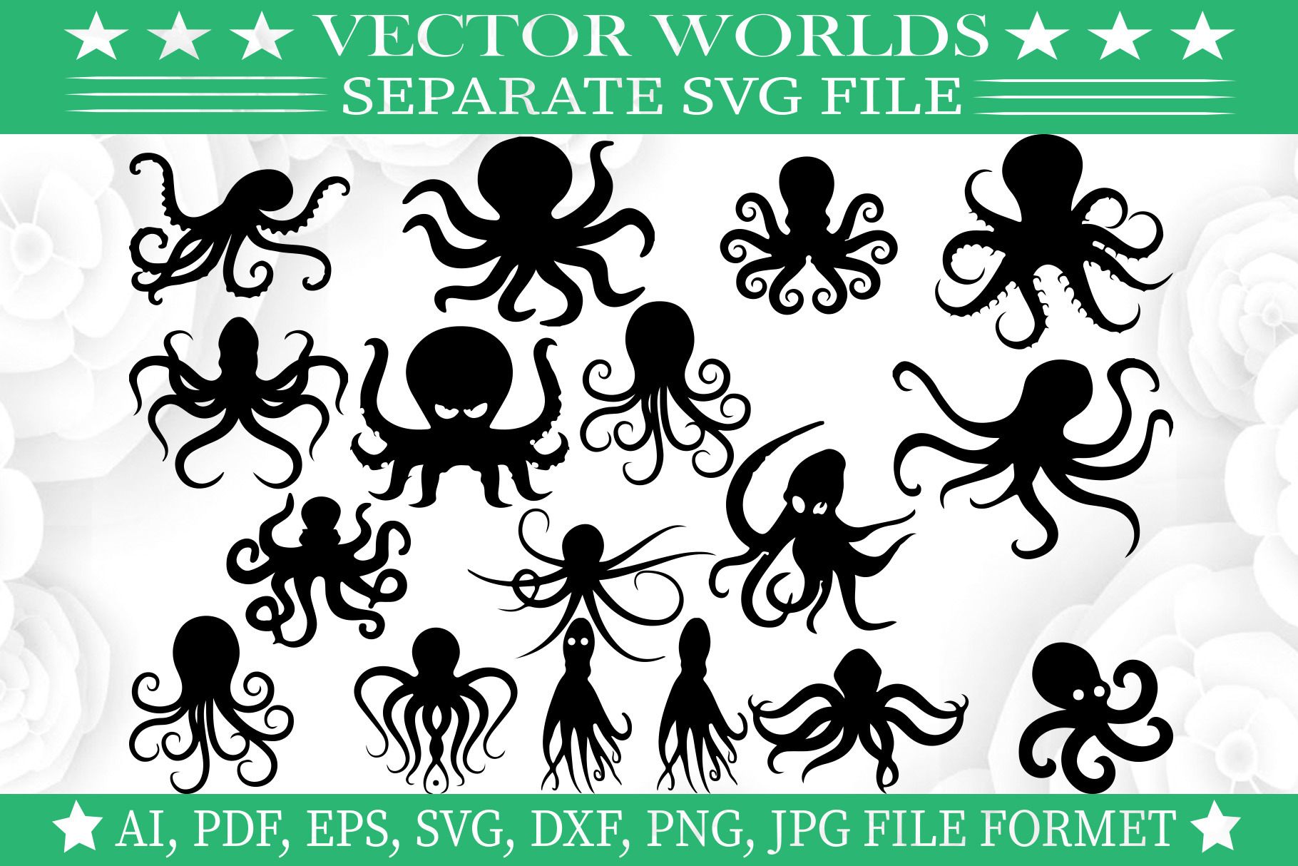 Octopus Svg, Sea, Ocean Giant Svg, an Object Graphic by VectorWorlds