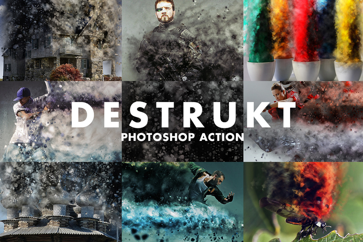 Destrukt Photoshop Action, an Action Add-On by Sevenstyles