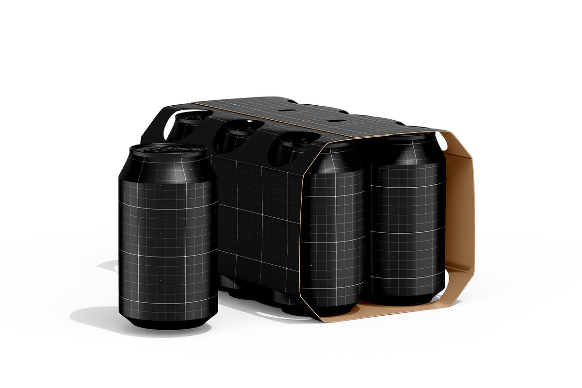 Soda Cans Six Pack Mockup, a Packaging Mockup by Ram Studio LLC