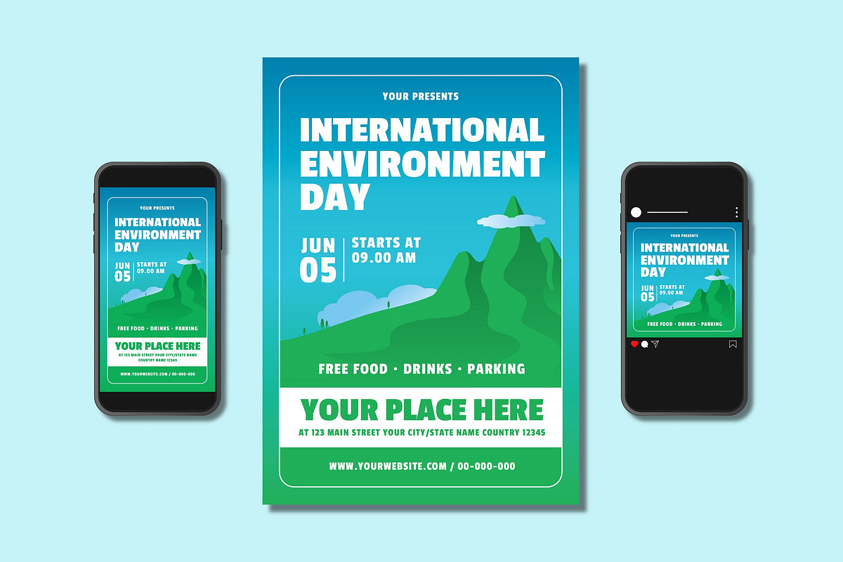 Environment Day Flyer Set, a Flyer Template by Patria Ari (P4tcreativa)