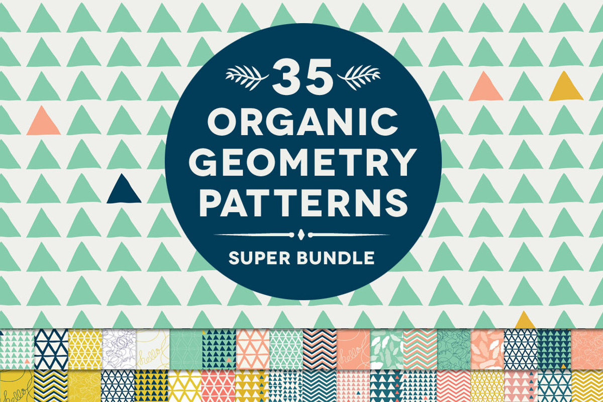 35 Organic Geometry Patterns Bundle, a Pattern Graphic by Blixa 6 ...