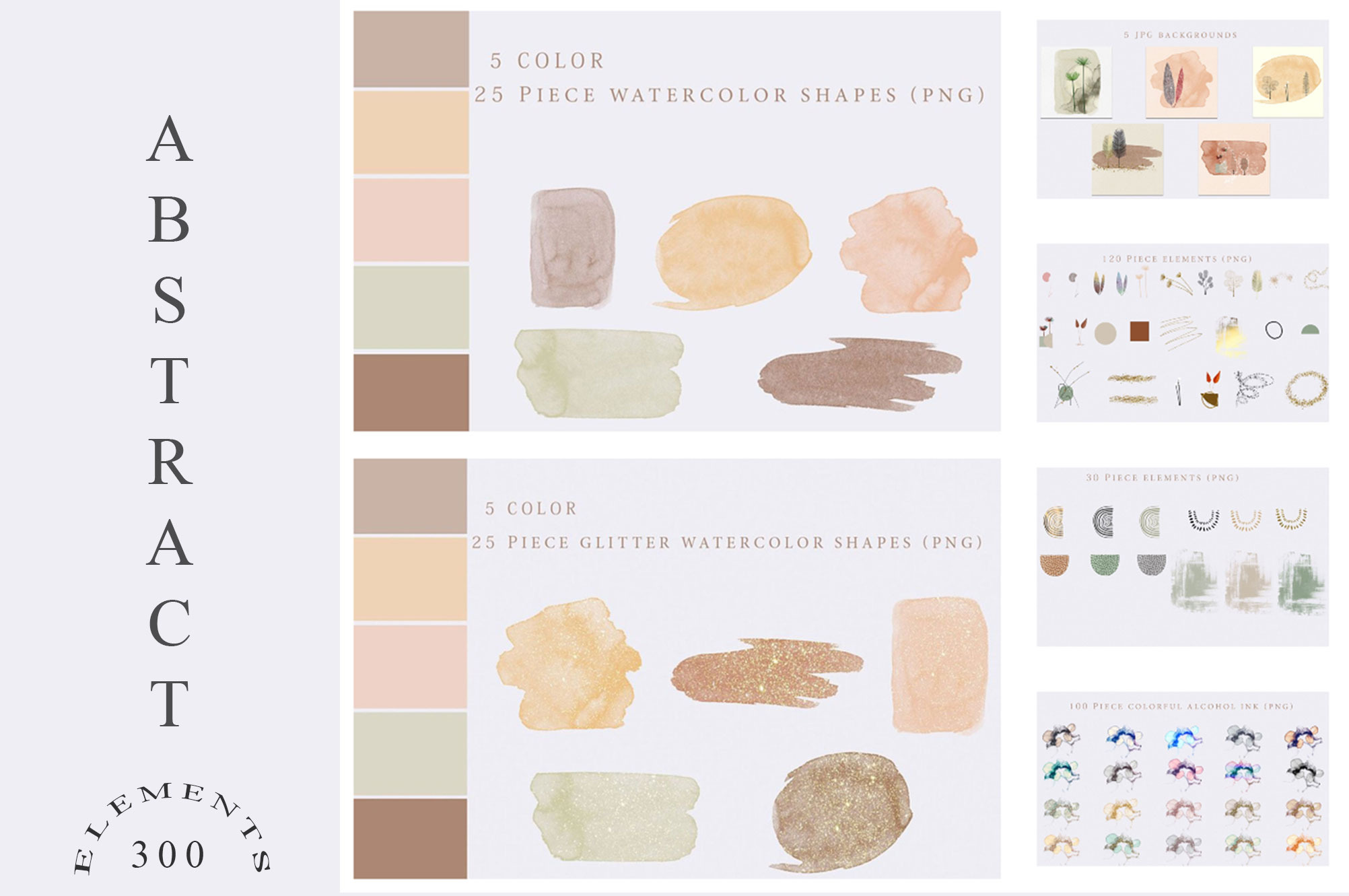 Watercolor Shapes (PNG), an Object Graphic by sibel dayı