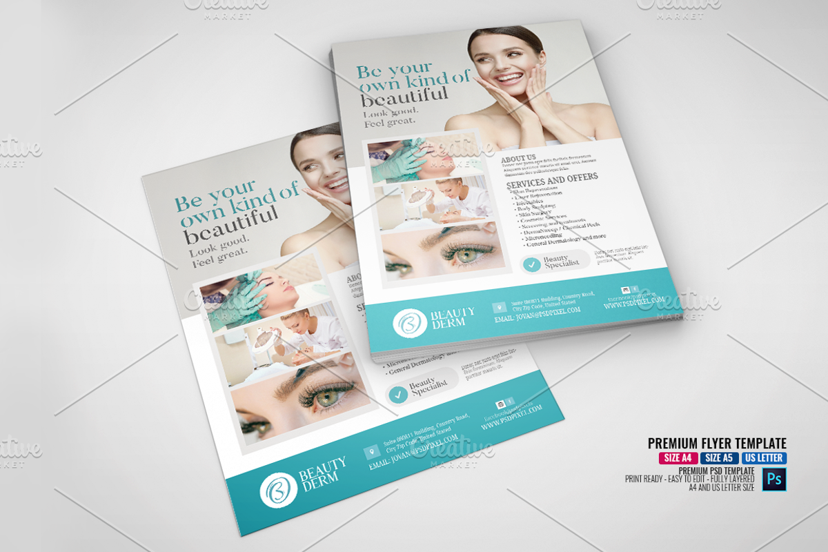 General Dermatology Flyer, a Flyer Template by PSDPixel