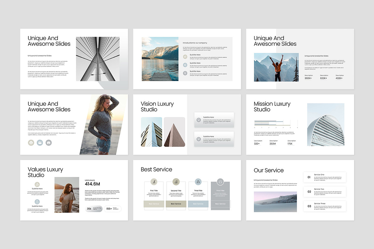 Luxury Presentation Template, a Presentation Template by evgenystudio