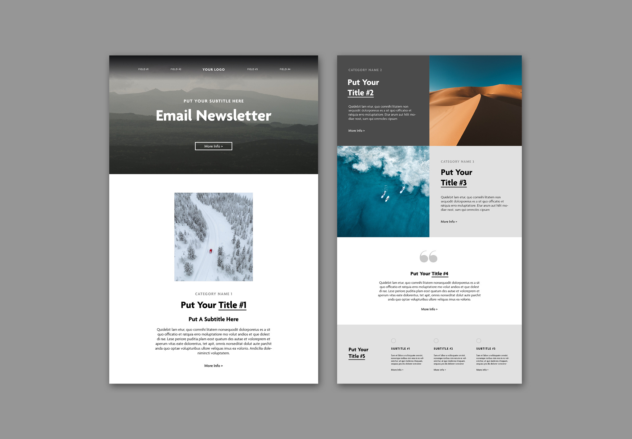Email Newsletter Layout, an Email Template by tomsarraipodesign