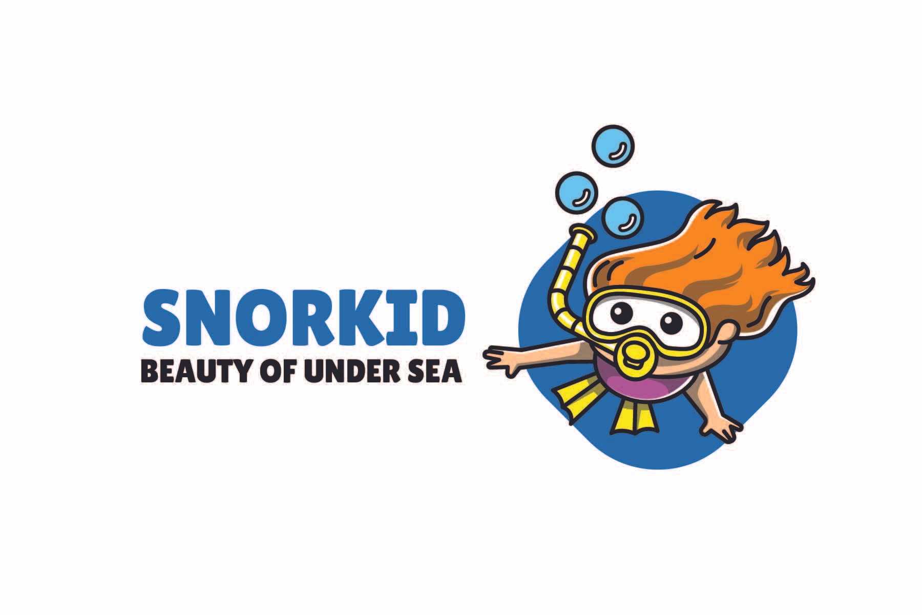 Snorkling - Mascot Logo, a Branding & Logo Template by AQR Studio