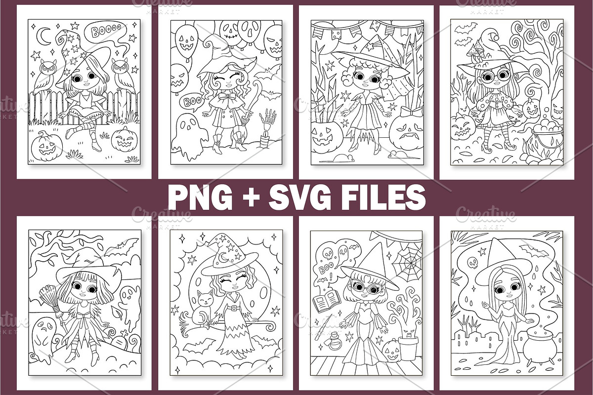 Halloween Coloring Pages For Kids, a Seasonal Illustration by Daisy Doodle