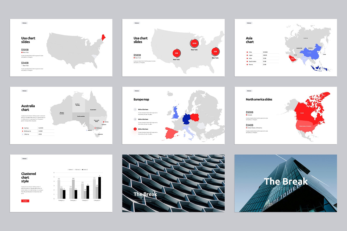 Intense - Animated Pitch Deck, a Presentation Template by TemplateZuu