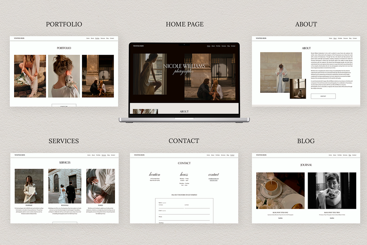 Photographer website template, a Squarespace Template by Summer ...