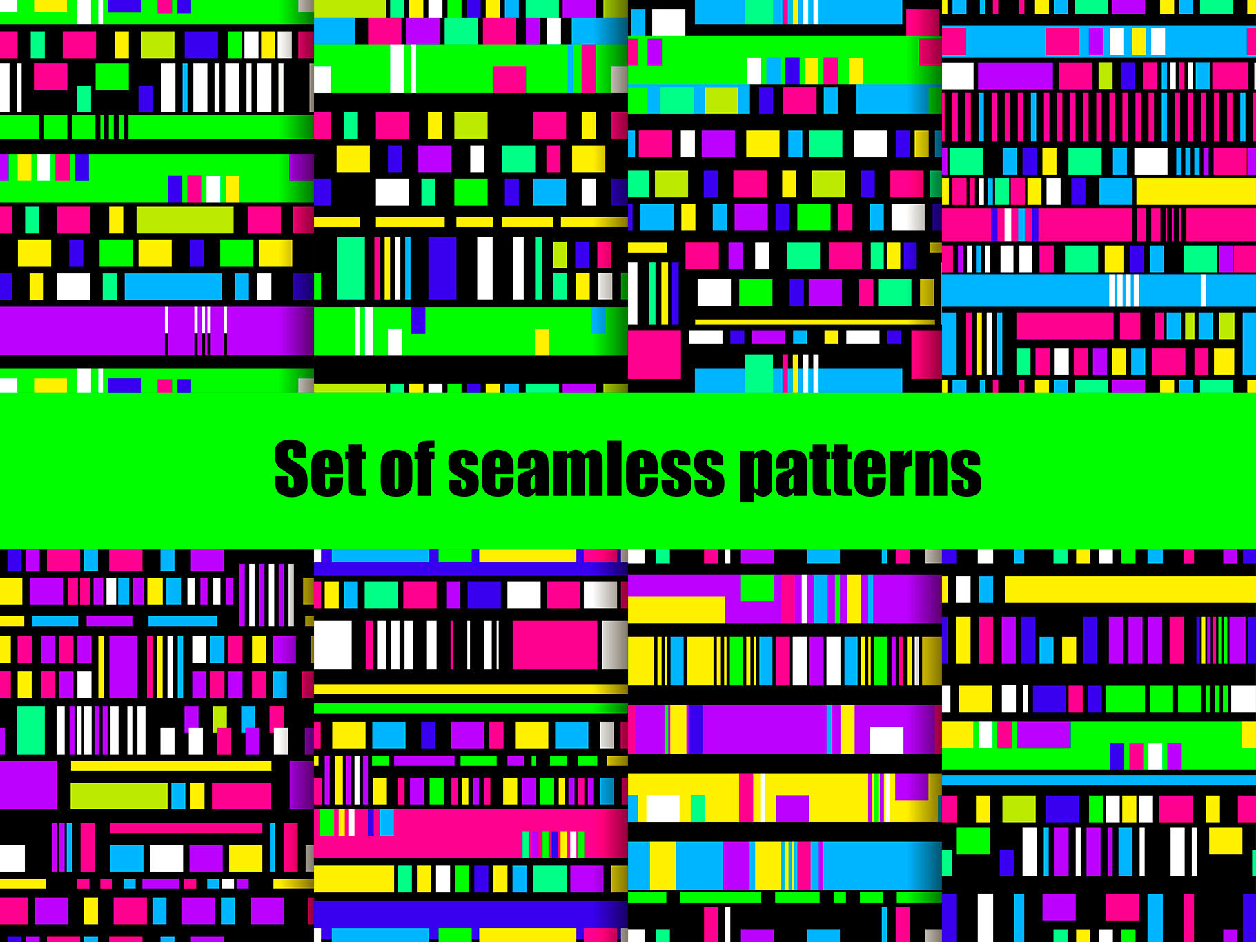 Glitch seamless patterns, a Pattern Graphic by Andy Vinnikov