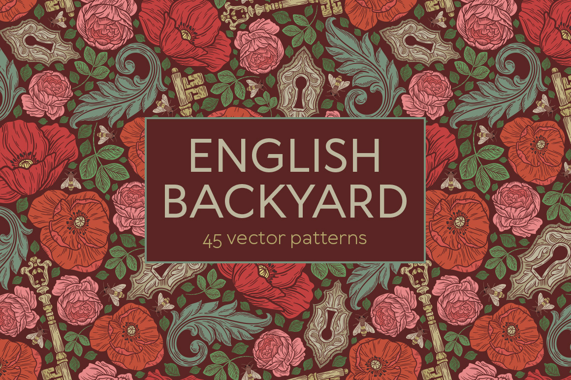 English Backyard patterns, a Pattern Graphic by Piñata