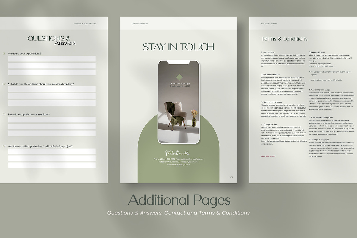 Proposal & Questionnaire for Indesign