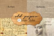 20 Old Paper Layer Styles, a Layer Style Add-On by dusty.road.design
