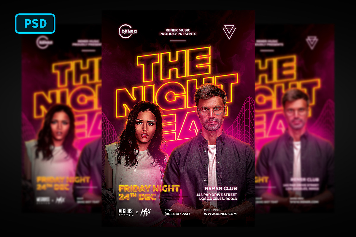 Duo DJ Flyer Template, a Flyer Template by Bornx Design