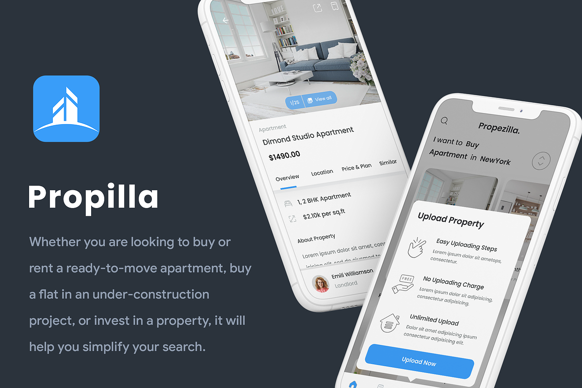 Property eCommerce App| Propilla | Creative Market