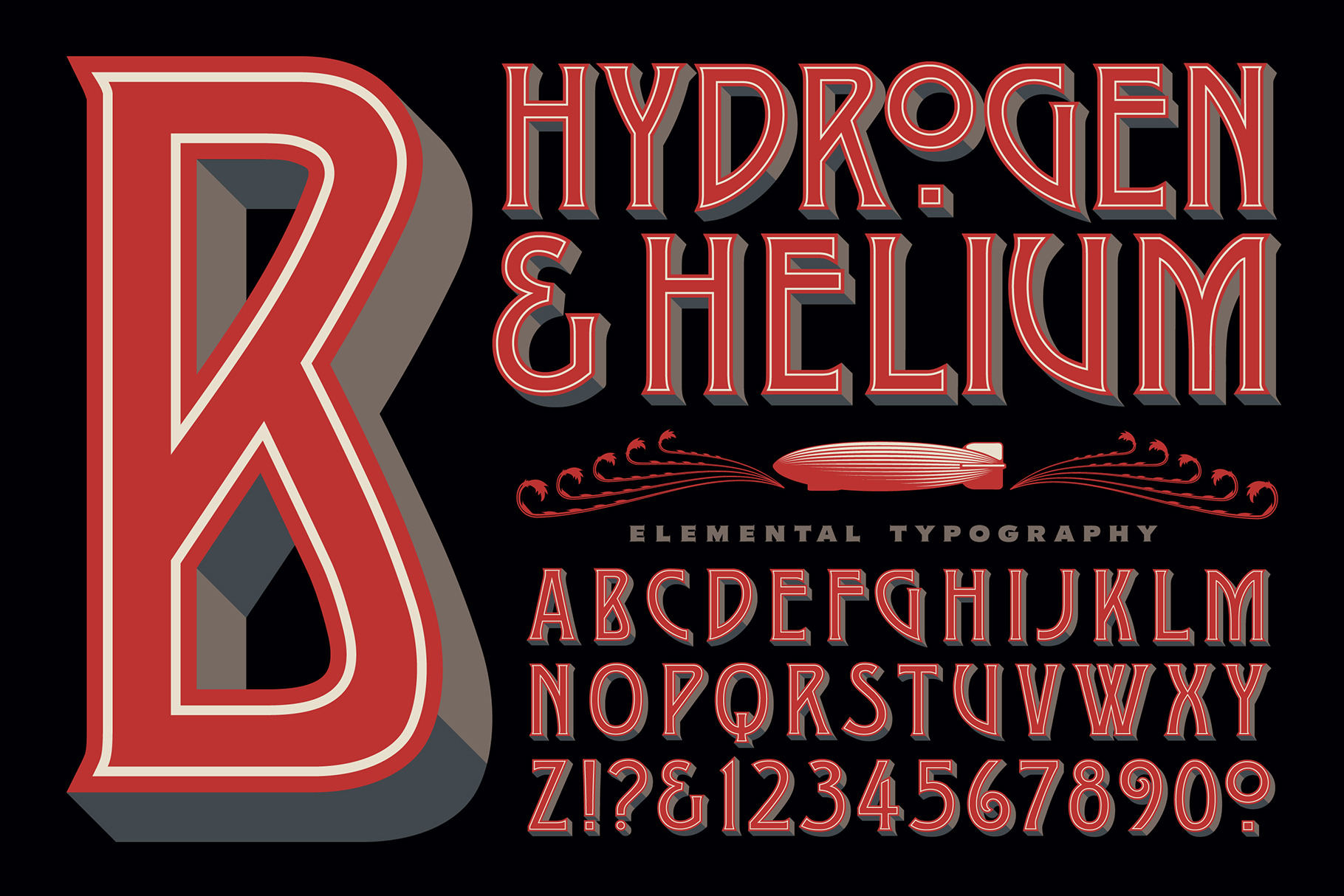 Hydrogen & Helium Alphabet, an Object Graphic by Mysterylab Designs
