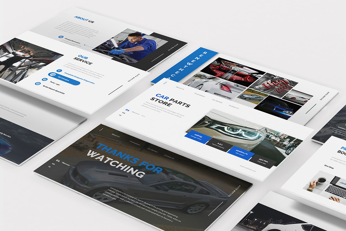 Car Parts Store Powerpoint Template, a Presentation Template by ...