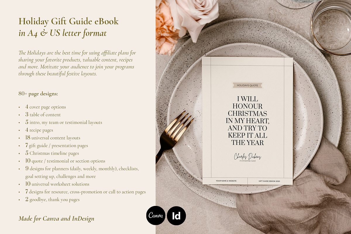 Holiday Gift Guide / CANVA, InDesign, a Magazine Template by Mirazz