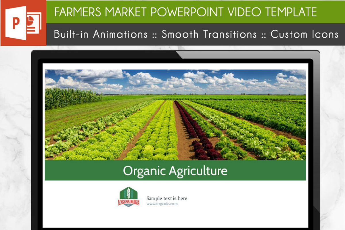 Farmers Market PowerPoint Template, a Presentation Template by Kathy ...