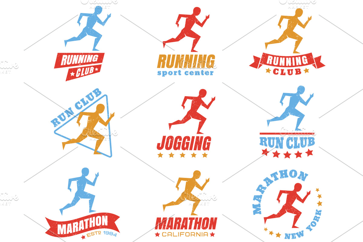 Logos for running club, a Branding & Logo Template by Sir13