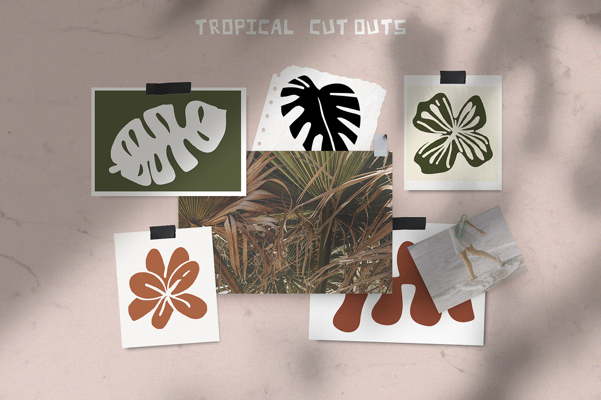 Tropical Cut-Outs Bold & Abstract, an Object Graphic by SunnyAfternoons