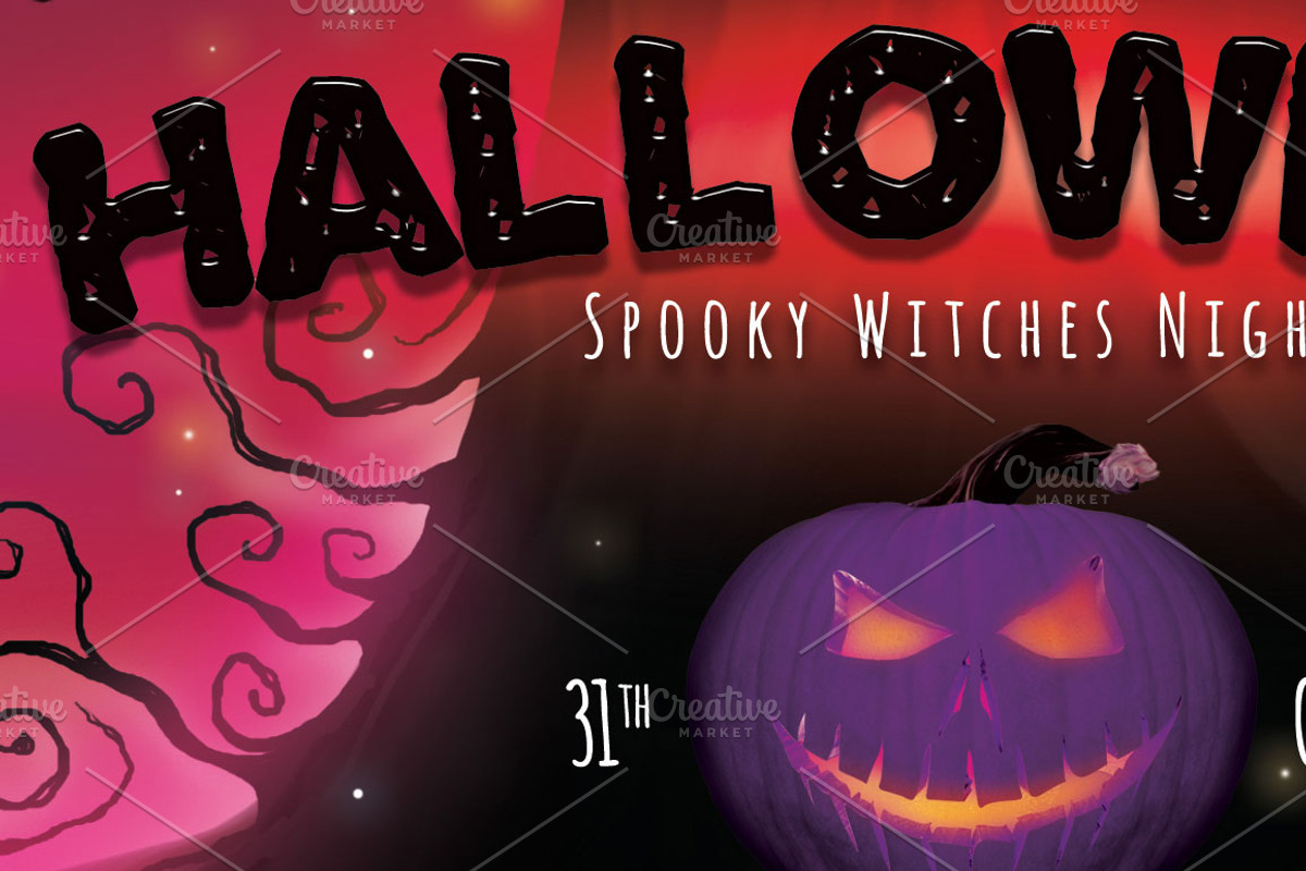 Halloween Witches Party Flyer, a Flyer Template by Ade Concept