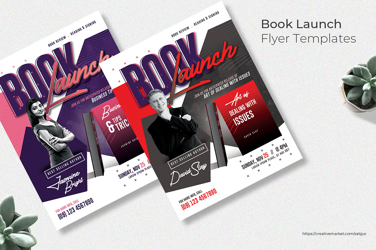Book Launch Flyer Template