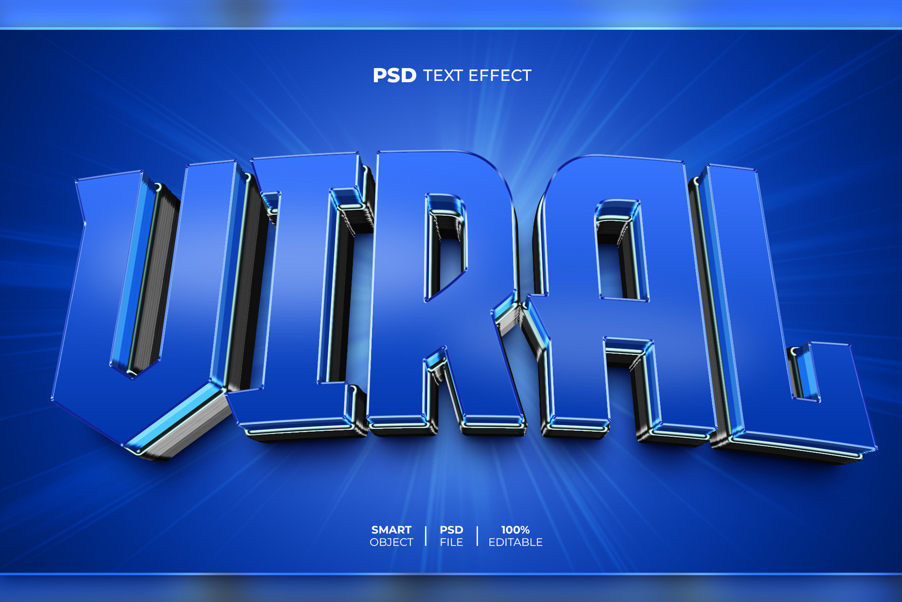 Viral 3D editable text effect