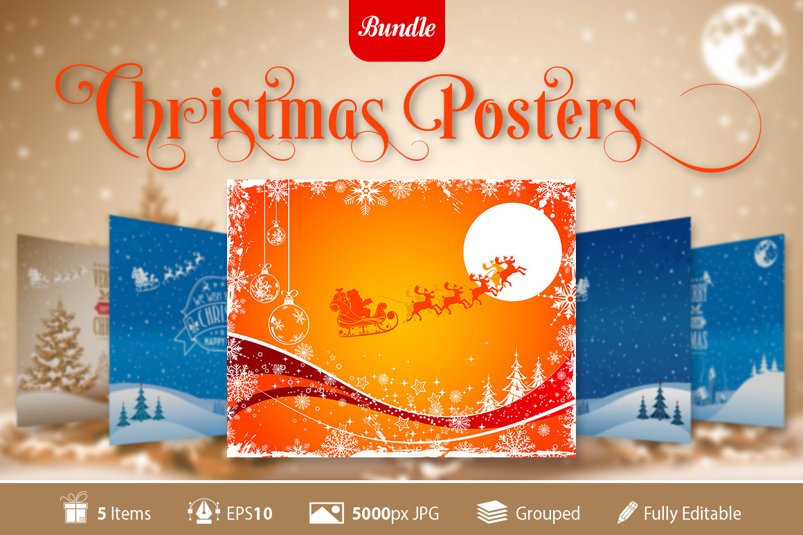 Christmas Posters, a Texture Illustration by TAlex