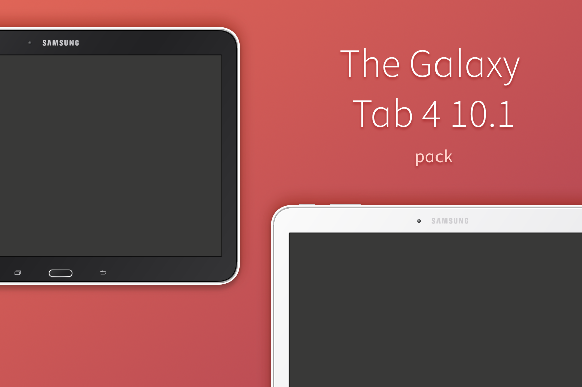 Galaxy Tab 4 10.1 Vector Pack, a Product Mockup by Device Kits