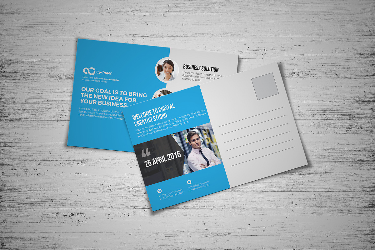 Corporate Business Postcard, a Card Template by Cristal Pioneer
