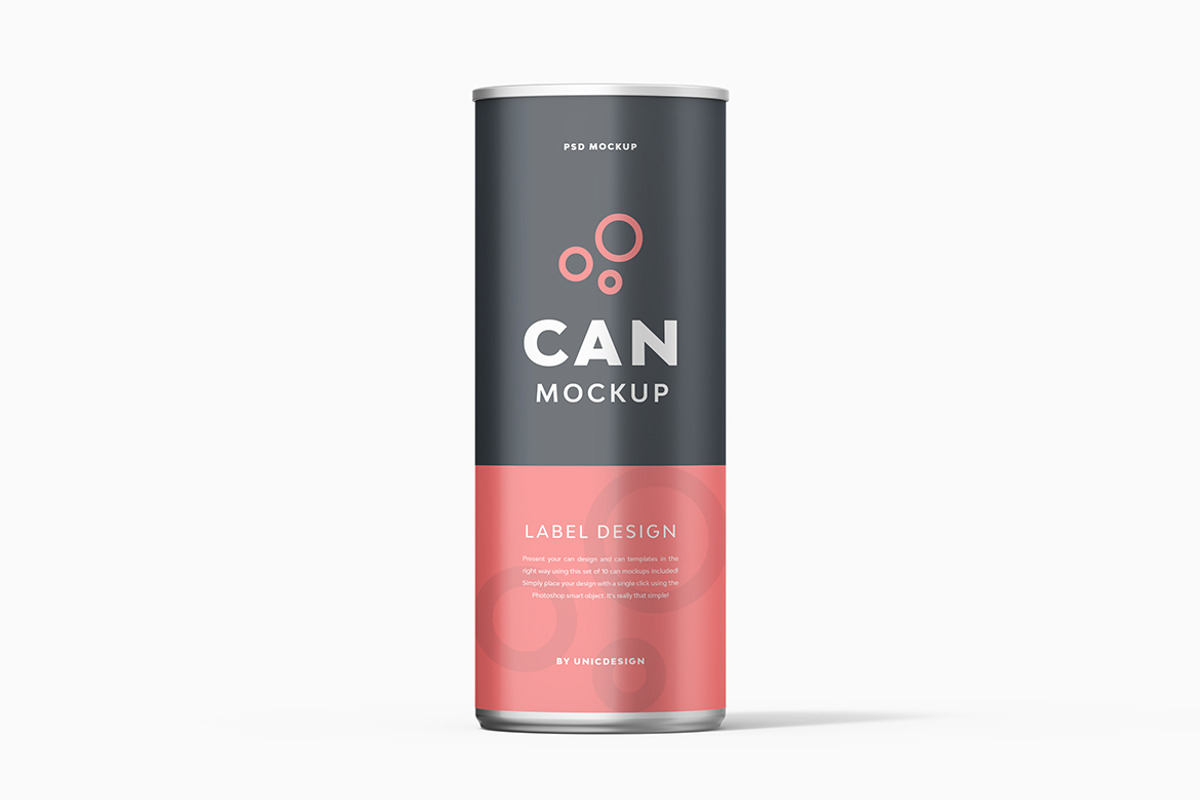 Can Mockup, a Mockup by UnicDesign