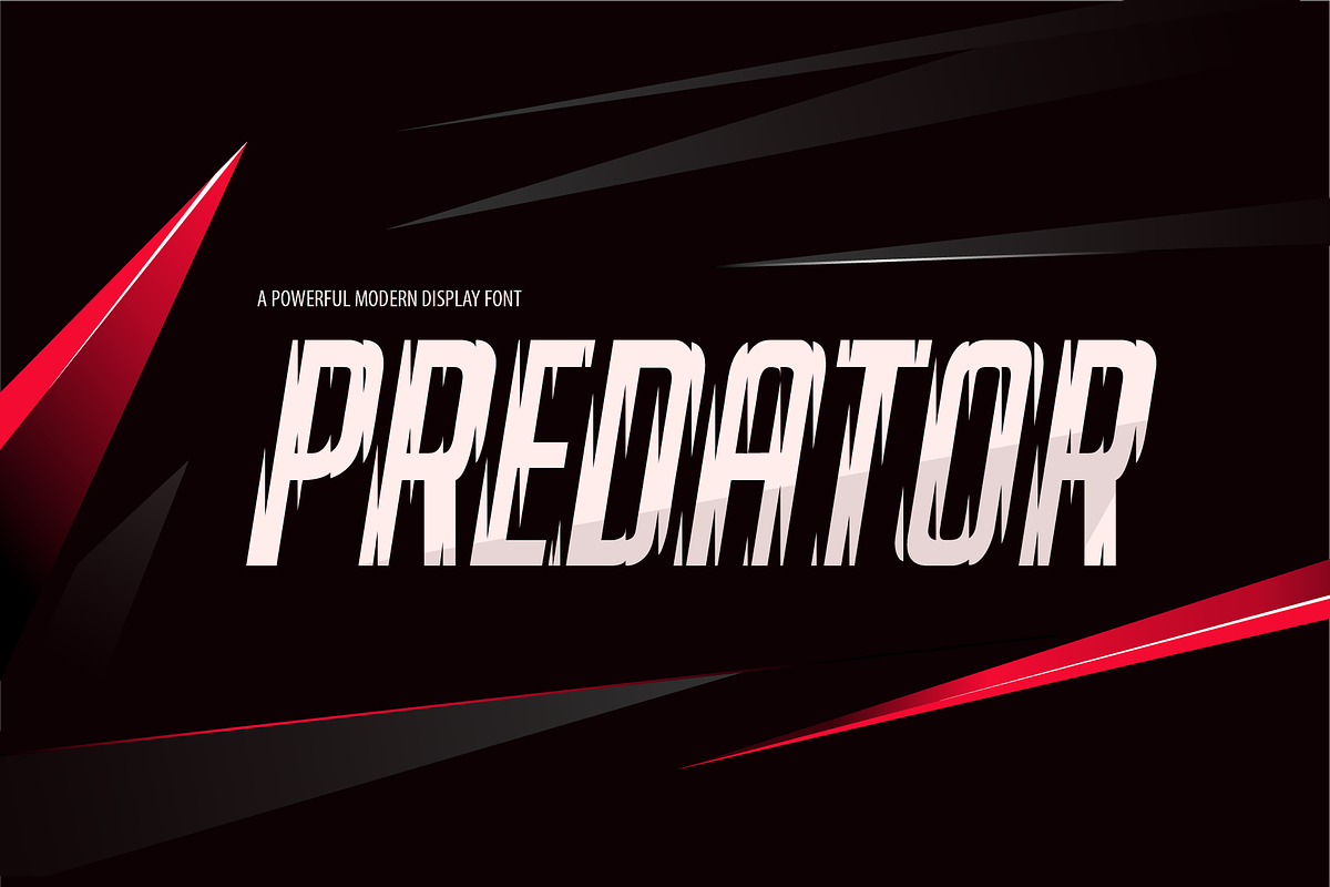 PREDATOR Typeface, a Font by andddzor
