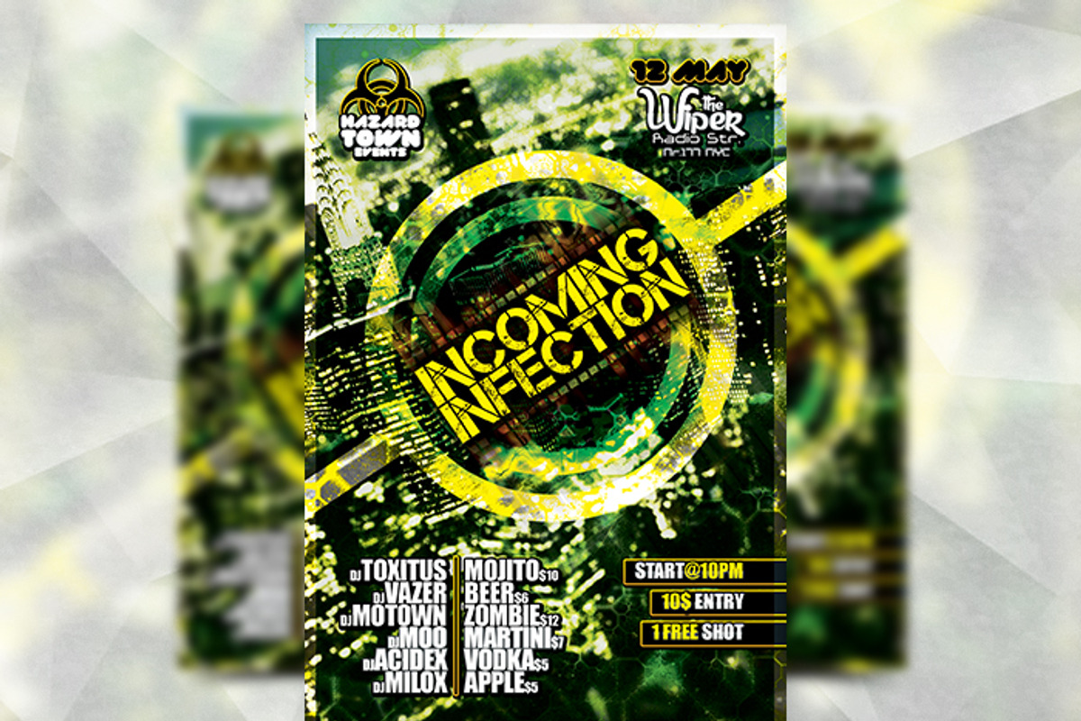Incoming Infection - Flyer Template, a Flyer Template by Flyermarket