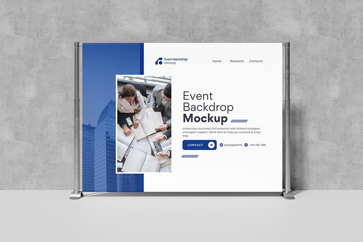 Event Backdrop Mockup, an Advertising Mockup by swsi-studio