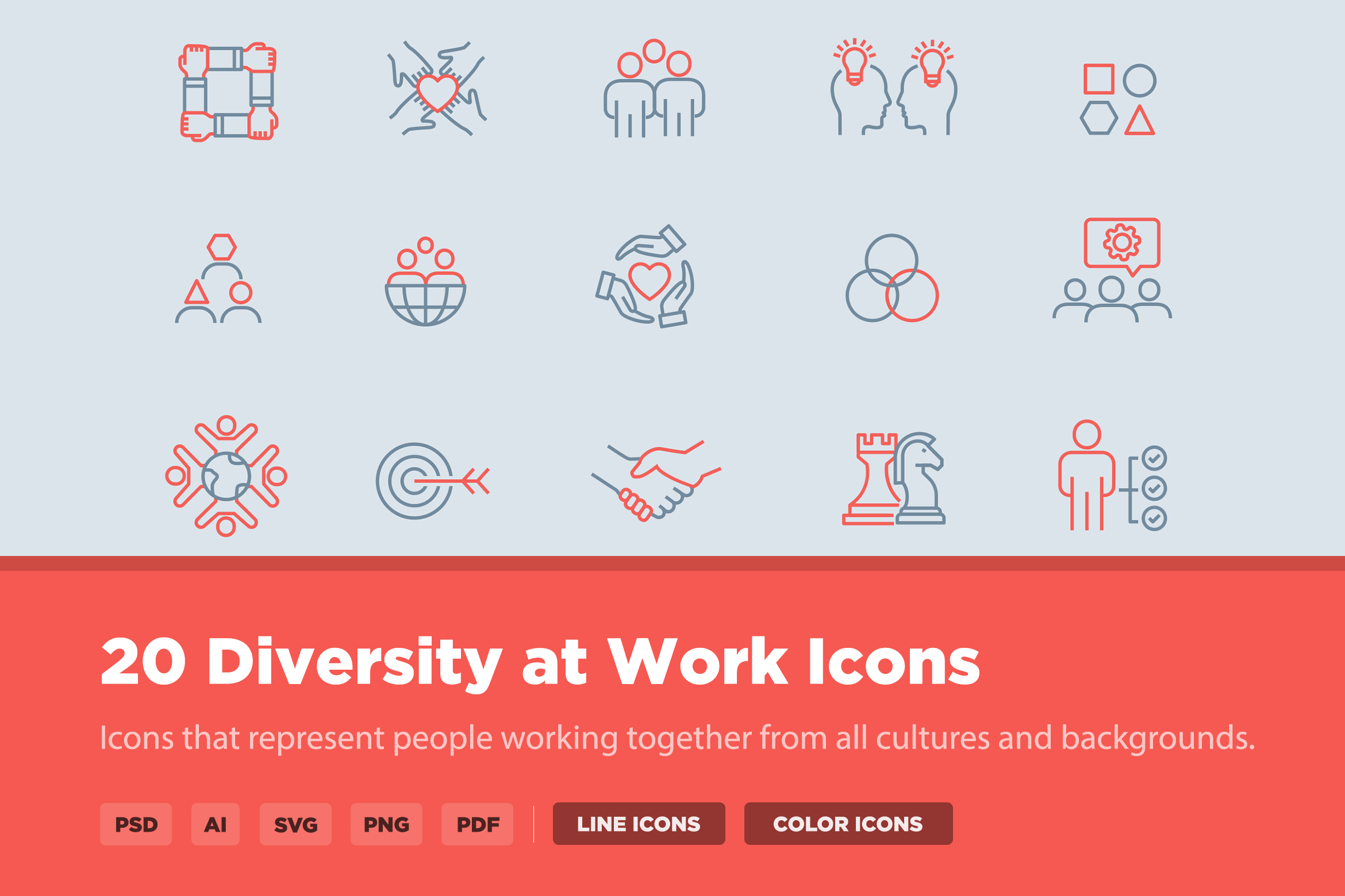 20 Diversity at Work Icons, an Icon by Creative VIP