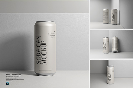 500ML CAN MOCKUP, a Product Mockup by HexenDesigns
