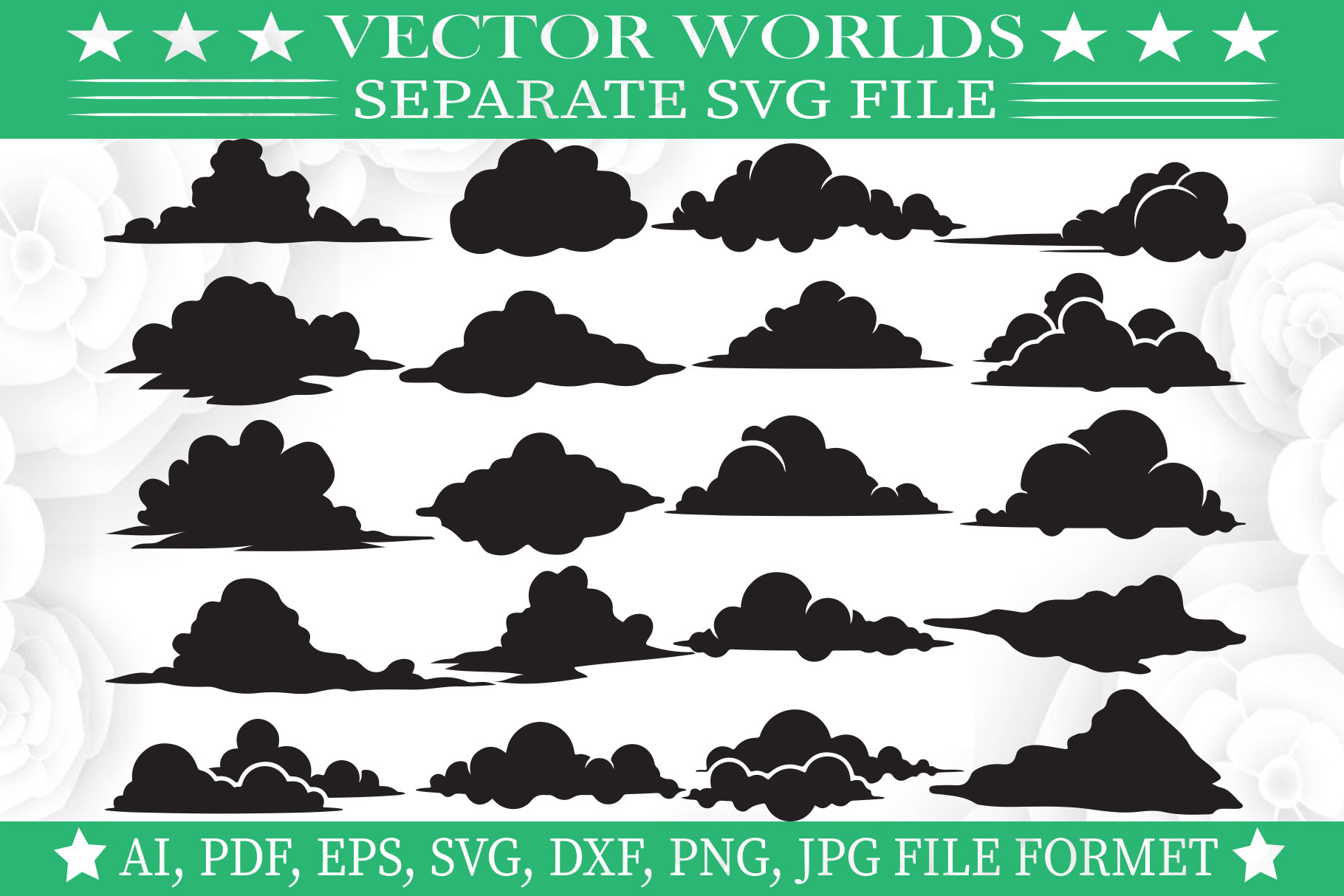 Clouds Svg, Sky, Rain Svg, an Object Graphic by VectorWorlds