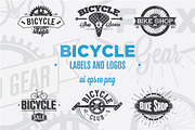 12 Bicycle Labels and Logos, a Branding & Logo Template by MaximGertsen