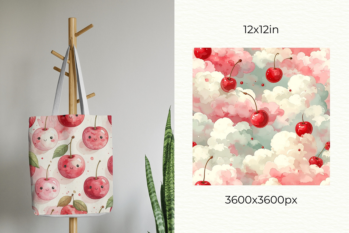 Cherry Coquette Seamless Patterns, a Pattern Graphic by Anny Sketches