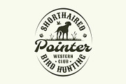 Vintage Hunting Dog Badge Logo, a Branding & Logo Template by Buqancreative