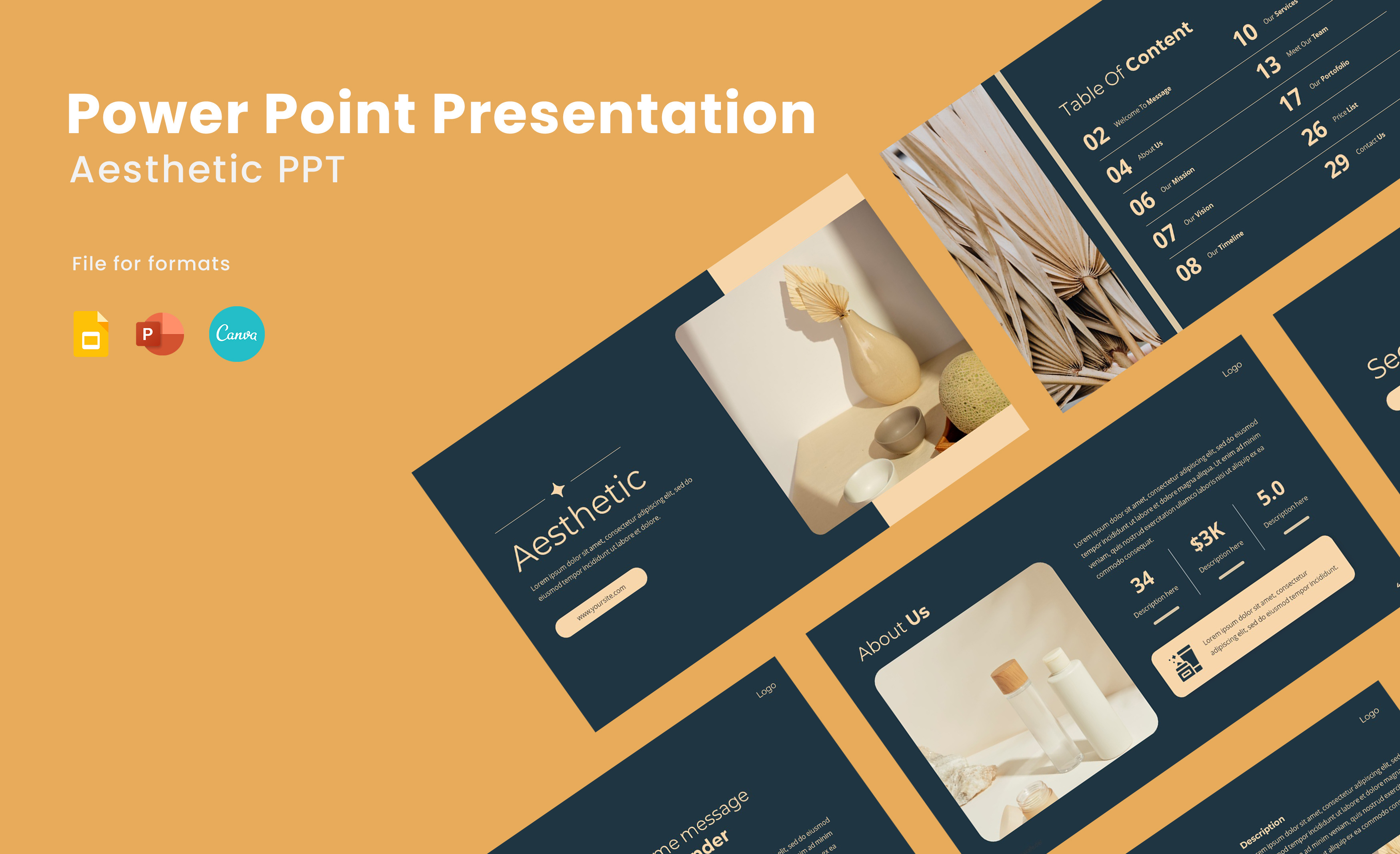 Aesthetic Power Point Template, a Presentation Template by Recreative ...